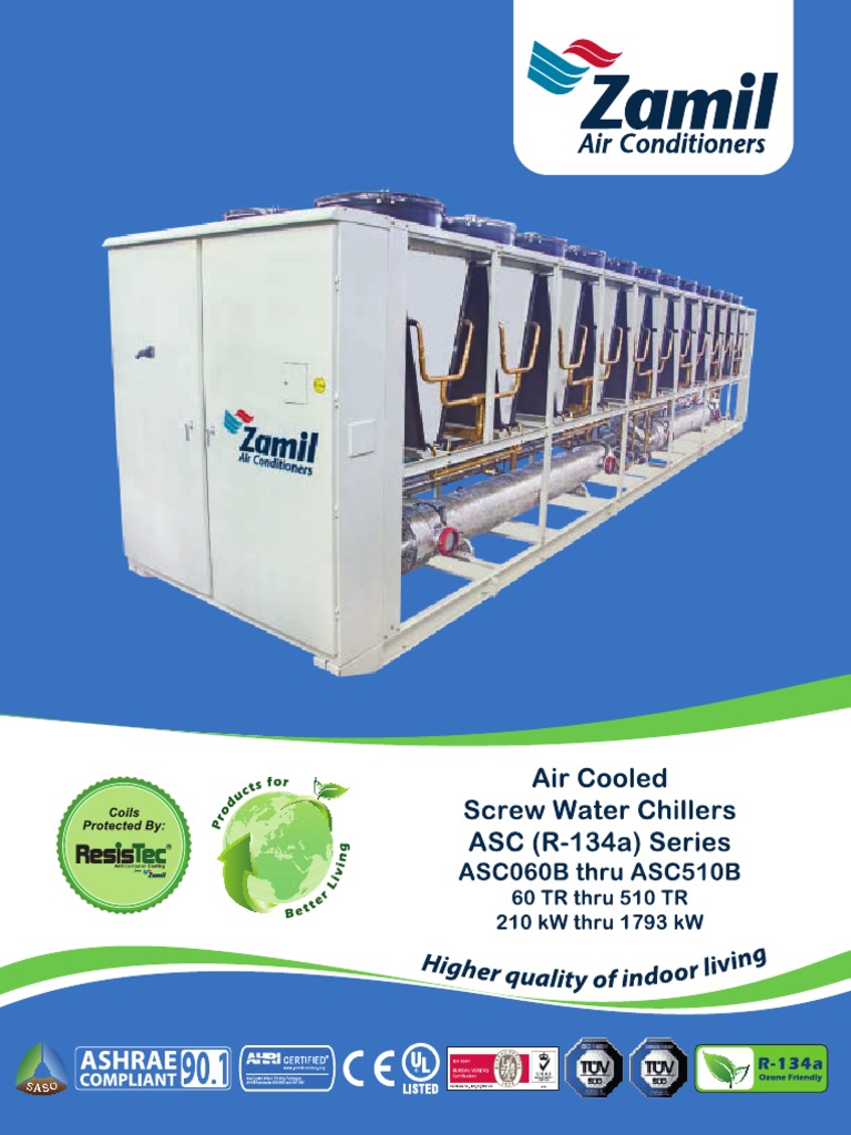 Zamil Chiller Technical Specifications | PDF | Heat Exchanger | Pipe ...