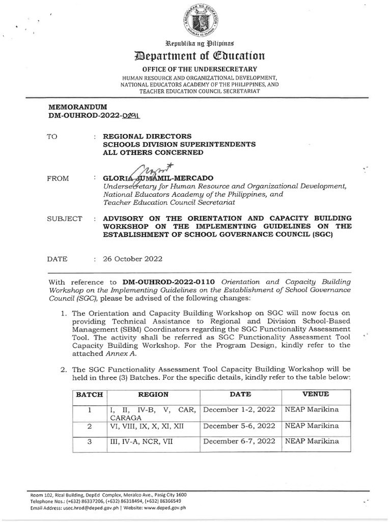 SGC Orientation and CB Dec. 5 6 2022 | PDF