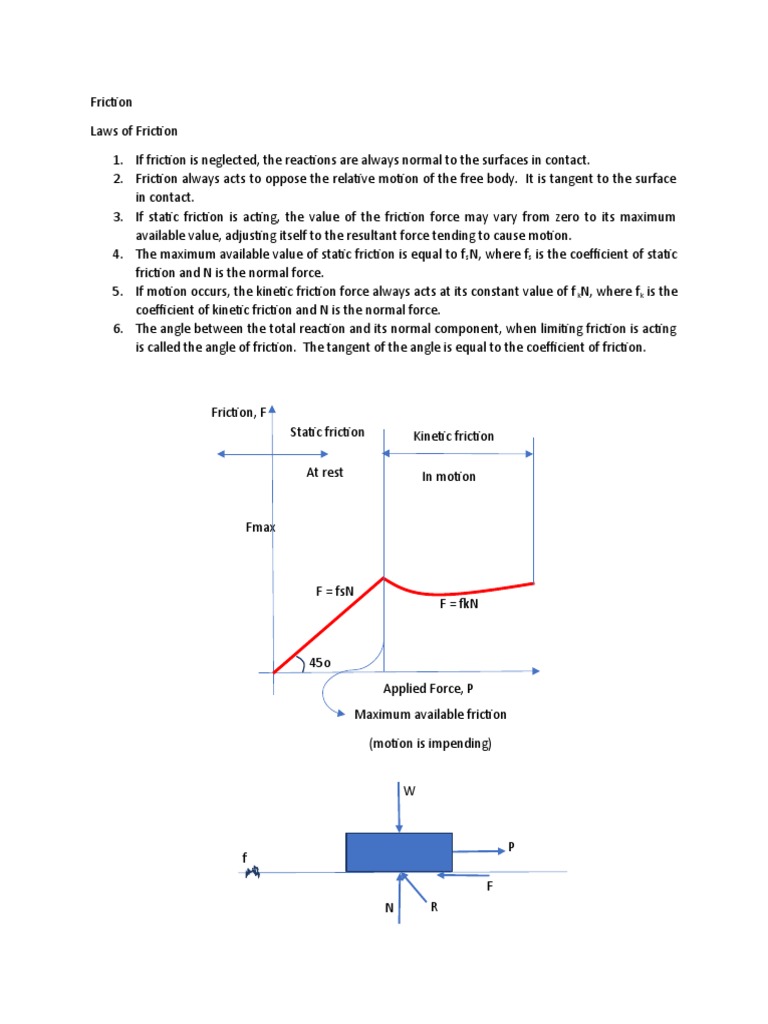 Lesson 7 Friction | PDF | Friction | Metrology