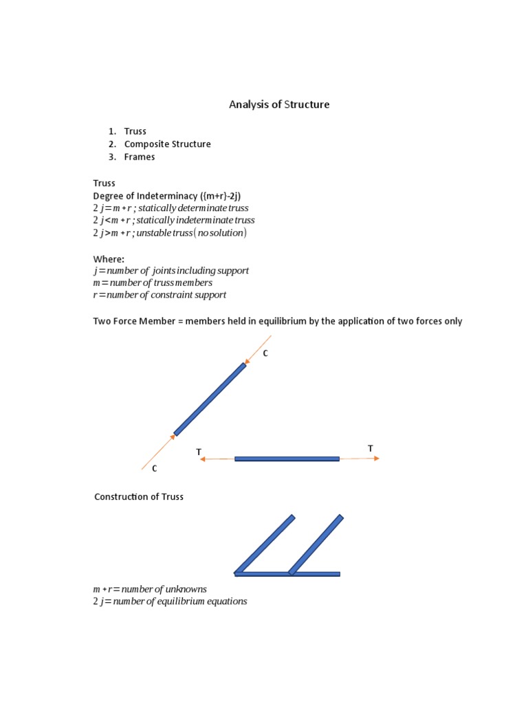 Lesson 8 Analysis of Structure | PDF | Truss | Structural Engineering