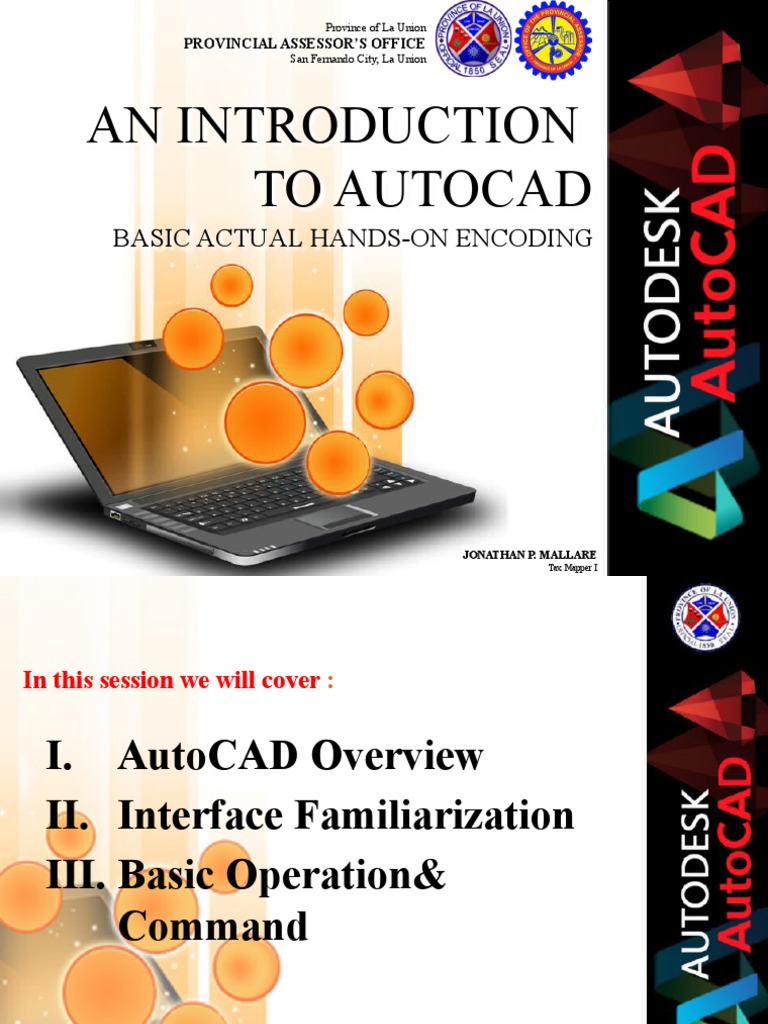 1 An Introduction To Autocad Basic Hands On Encoding Pdf Menu