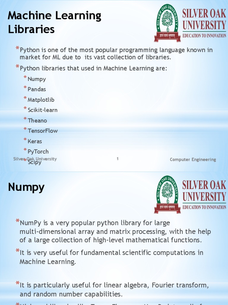 A Comprehensive Overview of Popular Python Libraries for Machine Learning | PDF | World Wide Web ...