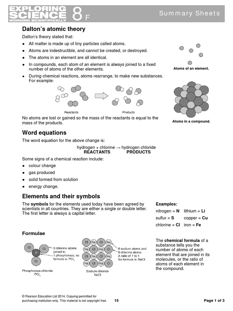 8F - The Periodic Table SUMMARY | PDF | Chemical Elements | Chemistry