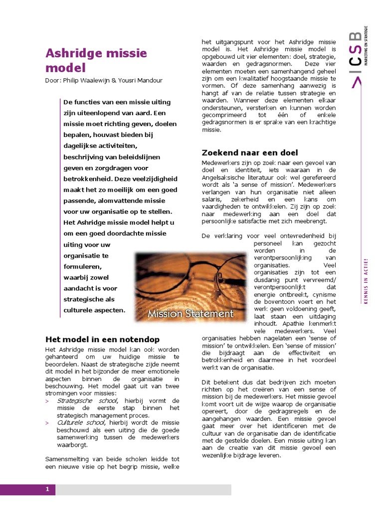 Ashridge Missie Model | PDF