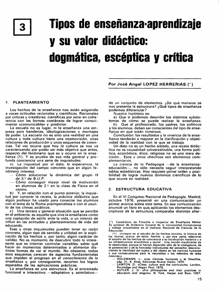 Tipos De Enseñanza Pdf Método De Enseñanza Verdad