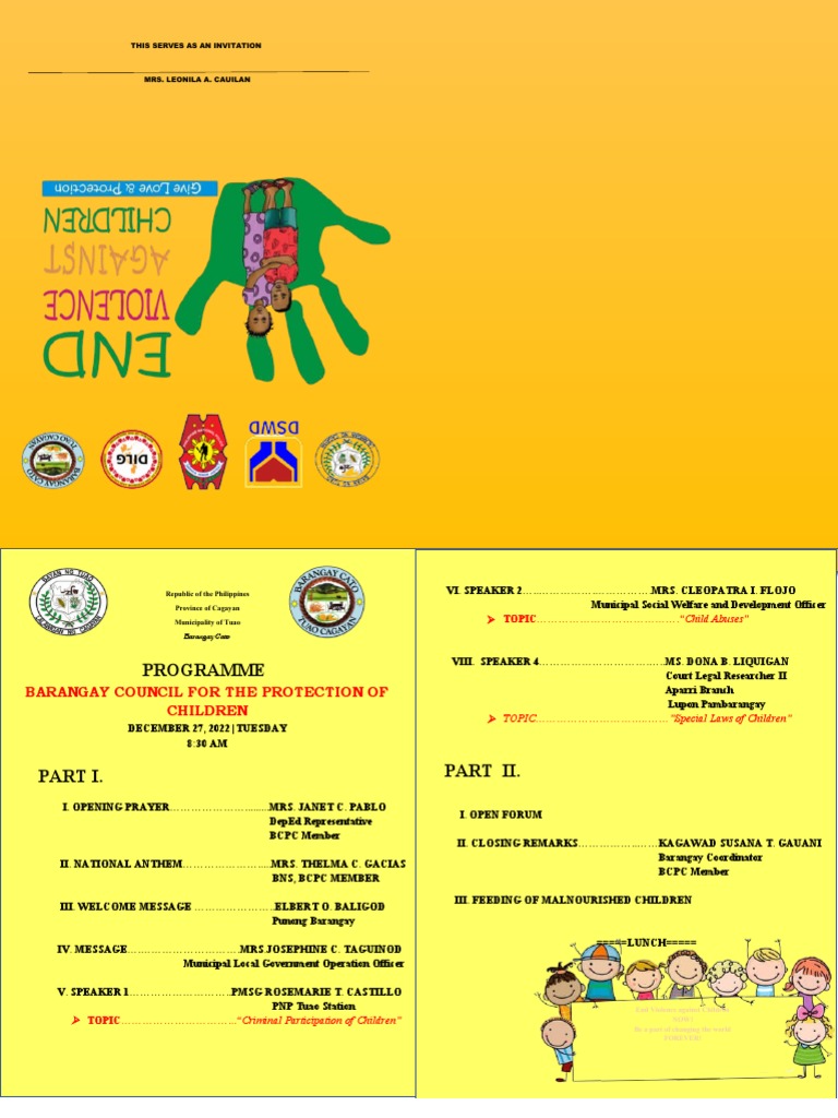 New Draft BCPC Invitation | PDF | Youth | Human Development