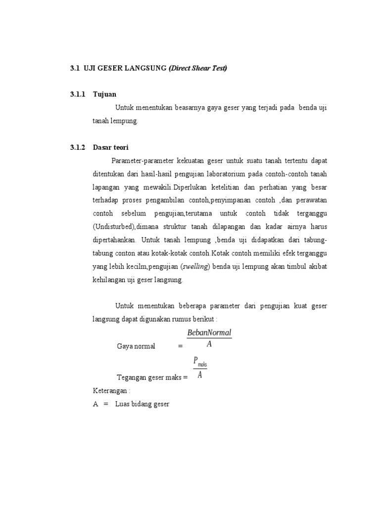 UJI GESER LANGSUNG Ok | PDF