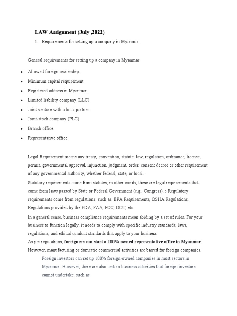 LAW Assignment | PDF | Liquidation | Insolvency