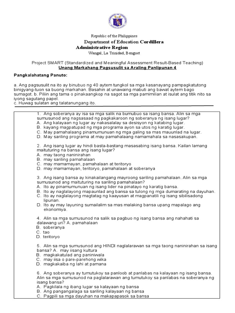 AP Exam Q1 Final | PDF