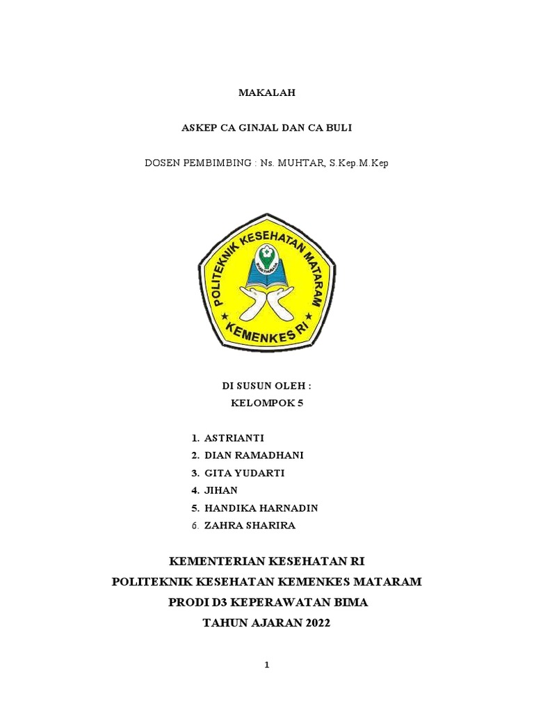 Makalah Ca Ginjal Dan Ca Buli | PDF