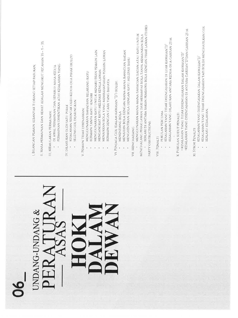 Peraturan Asas Hoki Dewan | PDF