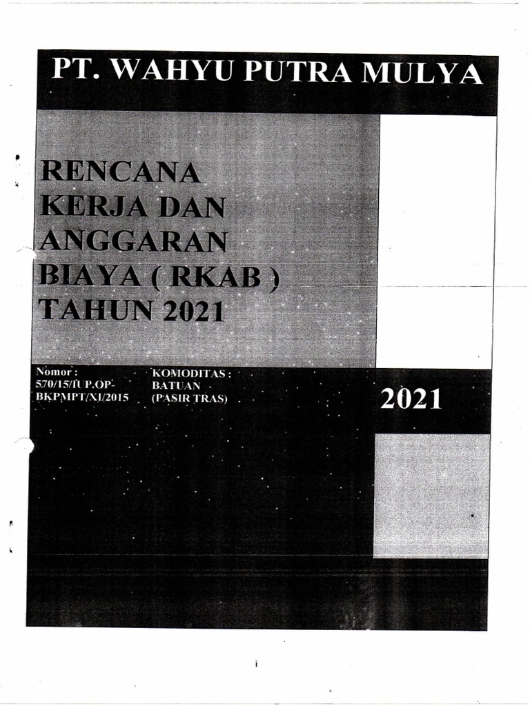 Rkab 2021 | PDF