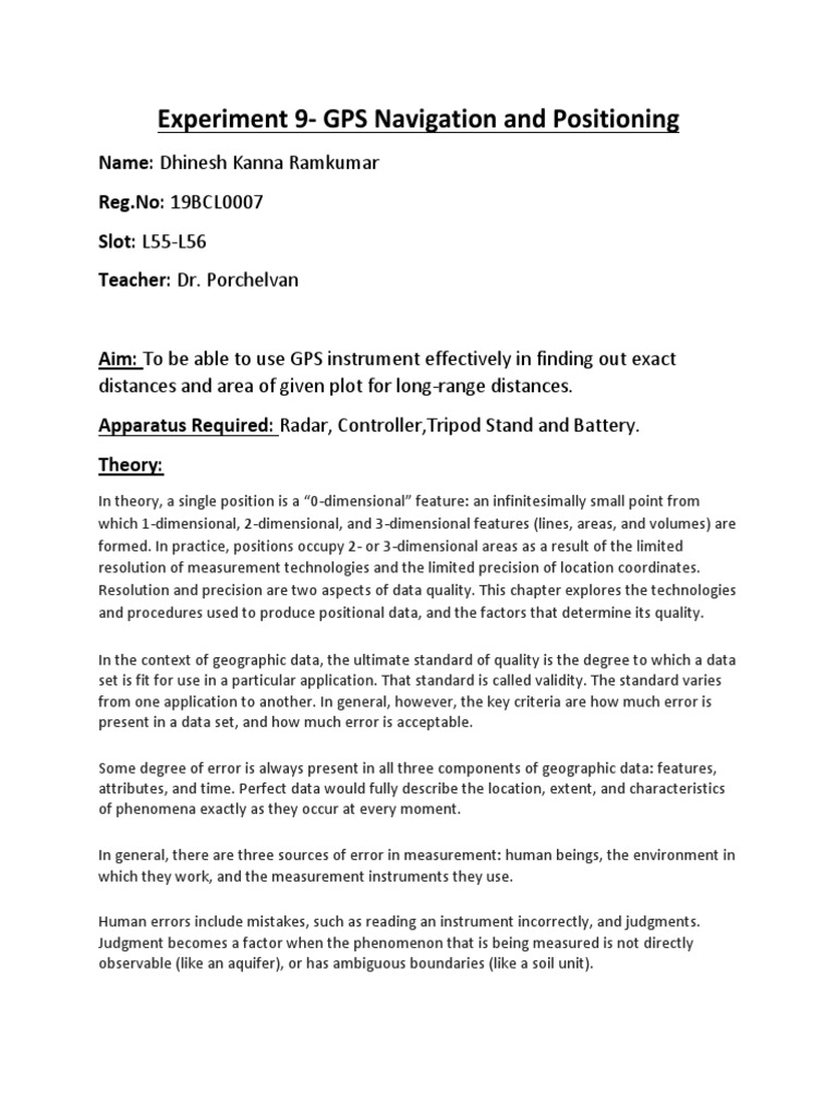 Experiment 9 | PDF | Global Positioning System | Radar