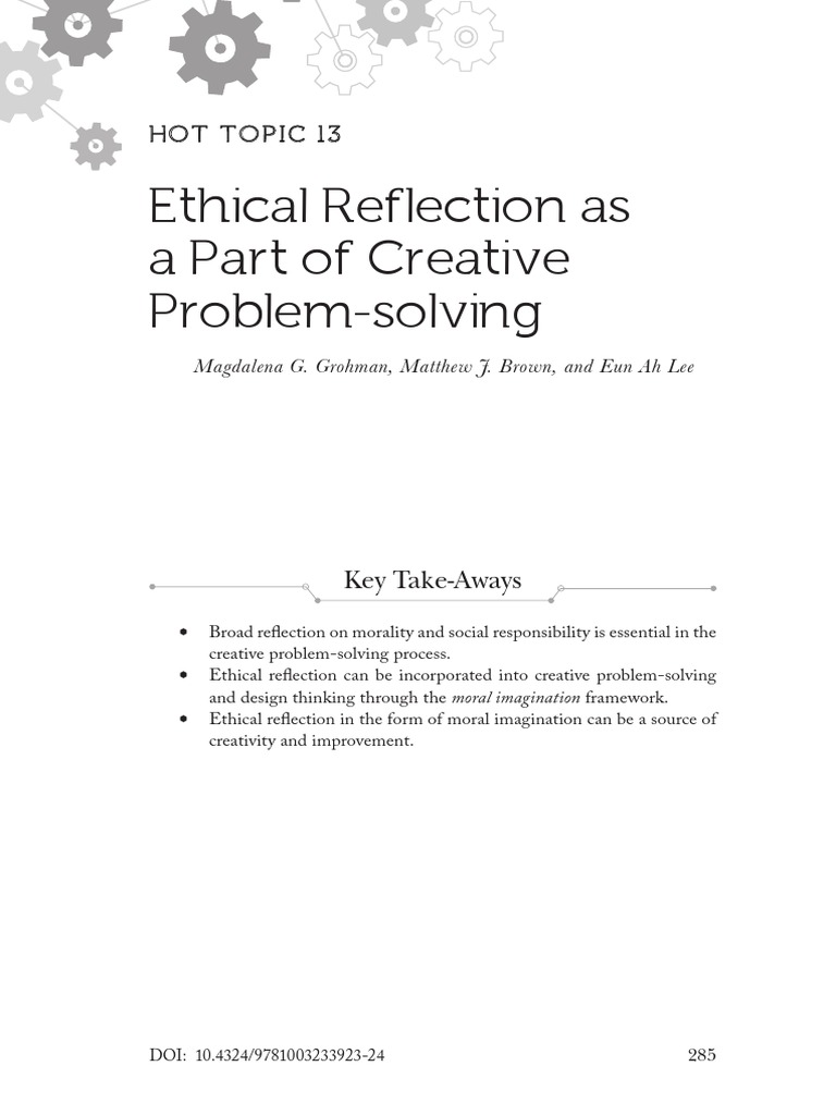 Ethics Creative Problem Solving | PDF | Design | Creativity