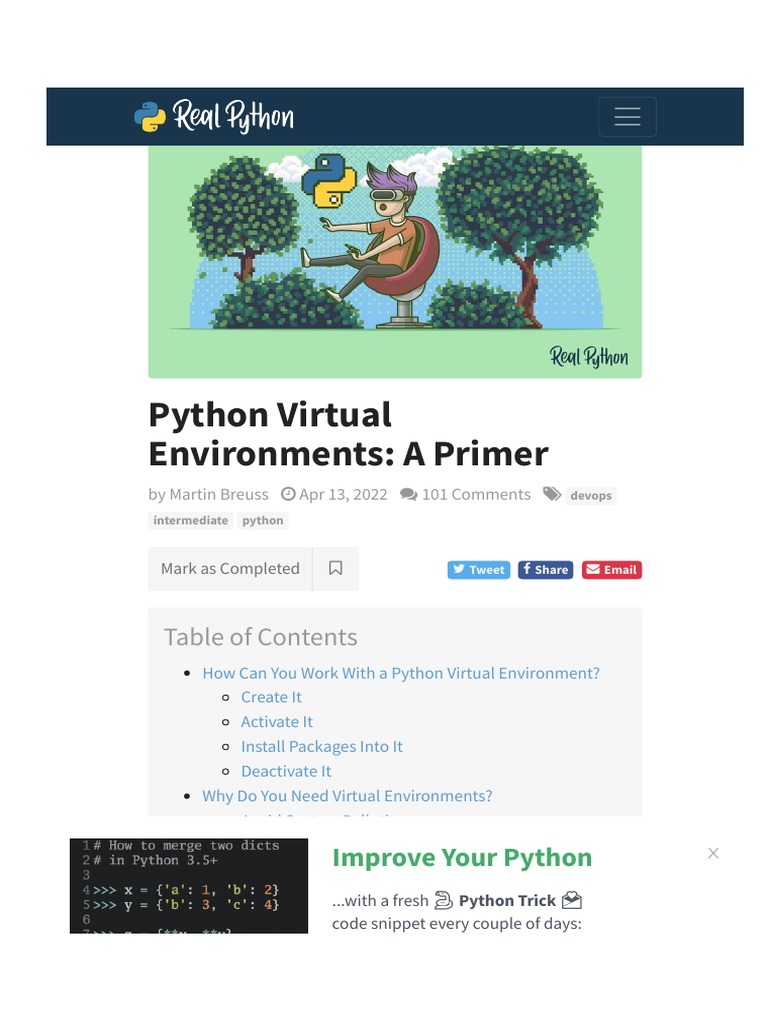 Realpython Com Python Virtual Environments A Primer | PDF | Library ...