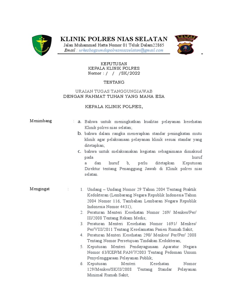 SK Uraian Tugas Dan Tanggungjawab | PDF