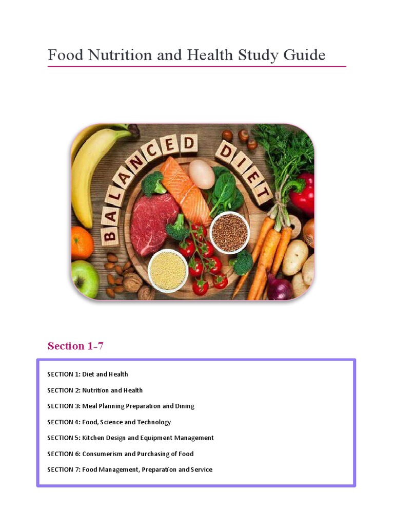Food Nutrition and Health Study Guide | PDF | Foods | Nutrients