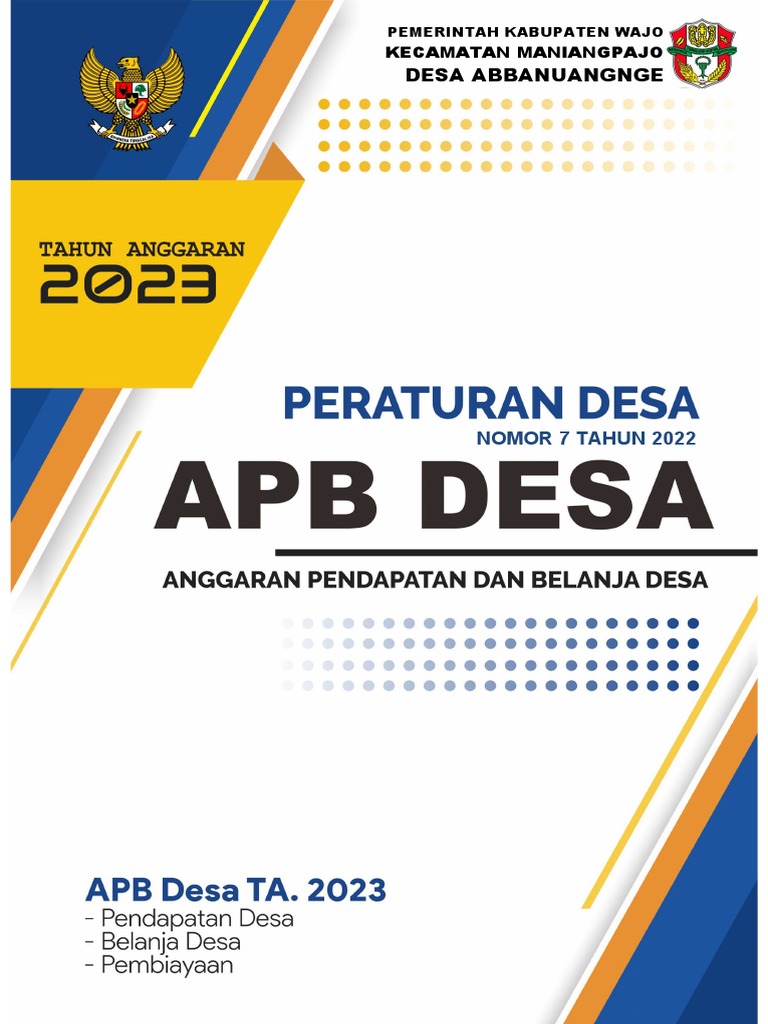 Rancangan APB Desa Abbanuangnge 2023 | PDF