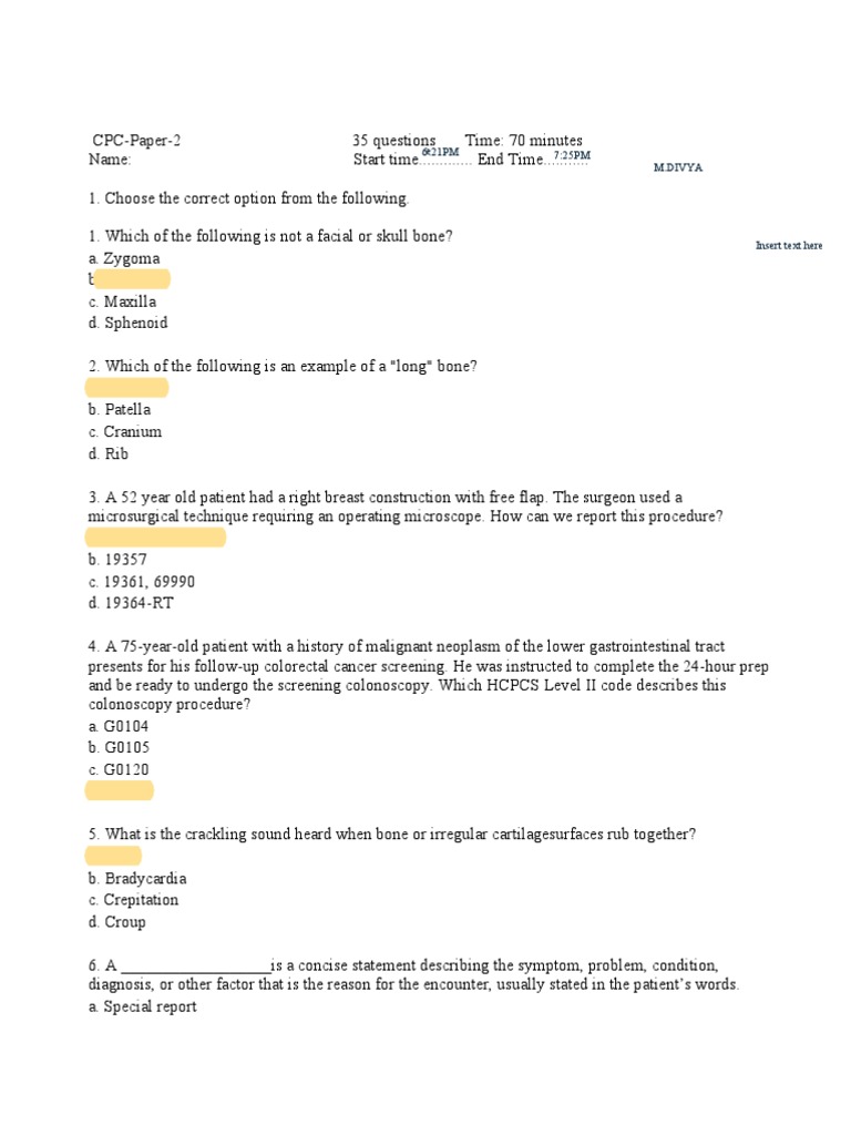 Test CPC - 2 Q | PDF | Artificial Cardiac Pacemaker | Medicare (United ...