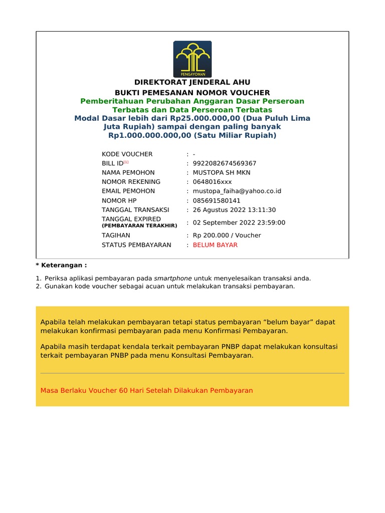 Bukti Pemesanan Voucher - 2 | PDF