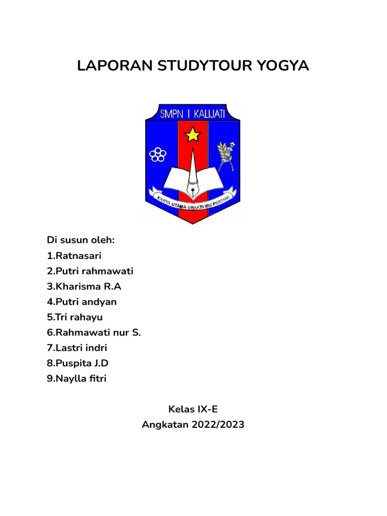 Laporan Studytour Yogya | PDF