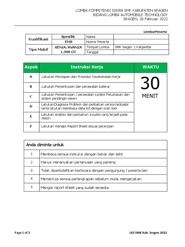 03 - EMS Report Sheet | PDF