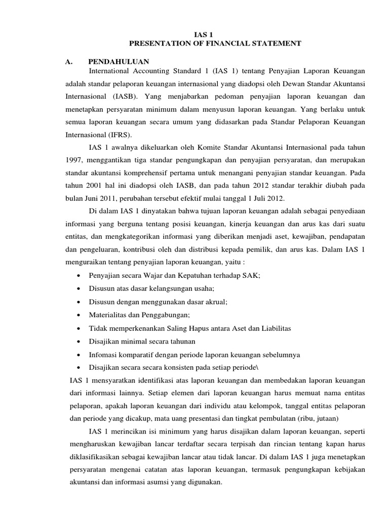 Resume IAS 1 | PDF