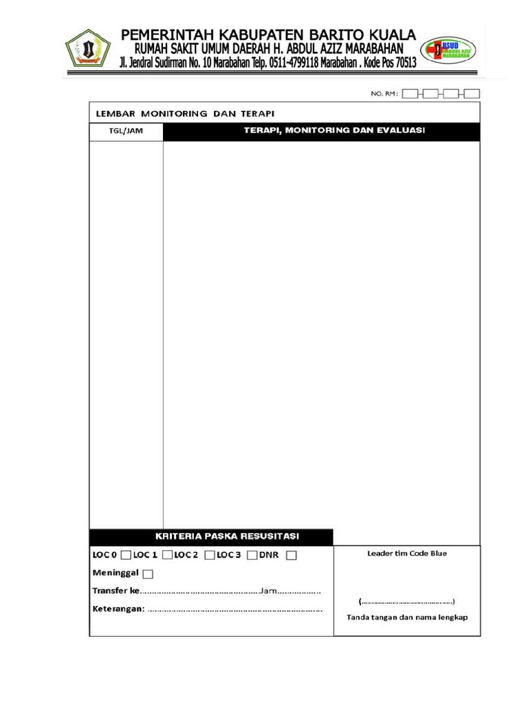 Monitoring Code Blue Pdf