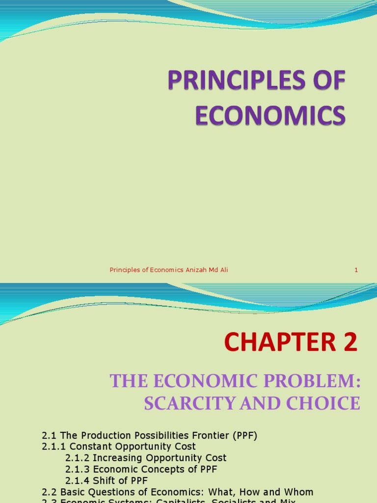 Chapter 2 The Economic Problem Scarcity and Choice | PDF | Economics ...