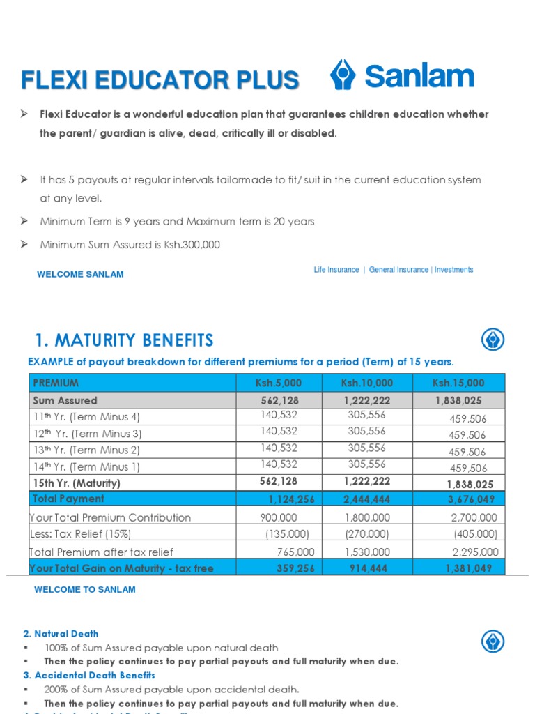Flexi Educator Plus Policy Overview | PDF | Insurance | Life Insurance