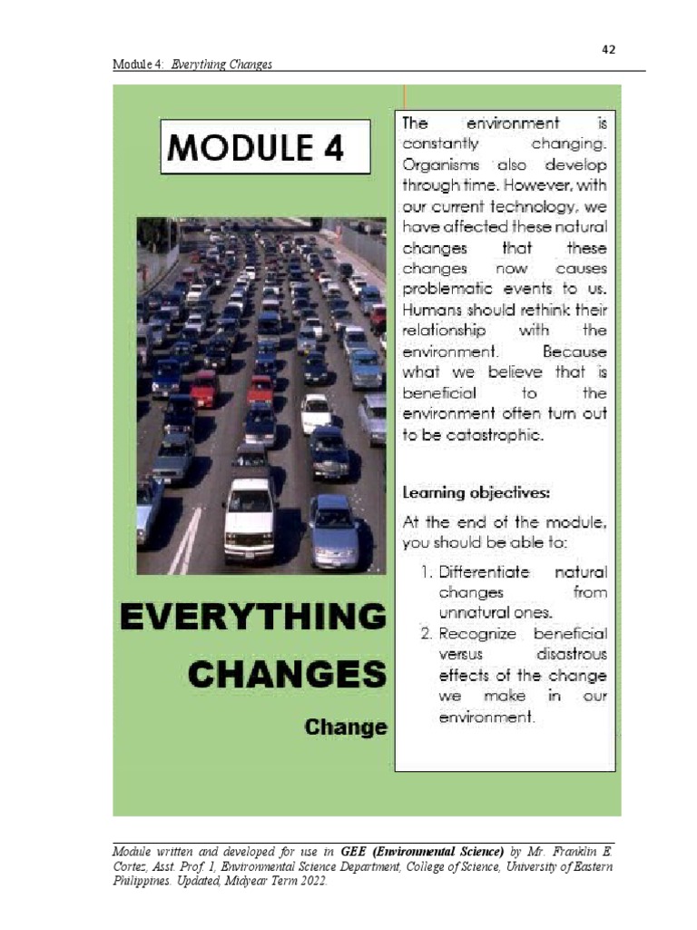 Understanding Environmental Change: Natural Versus Unnatural ...