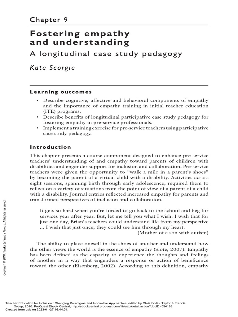 Scorgie, 2010, Teacher Education For Inclusion Changing Paradigms ...