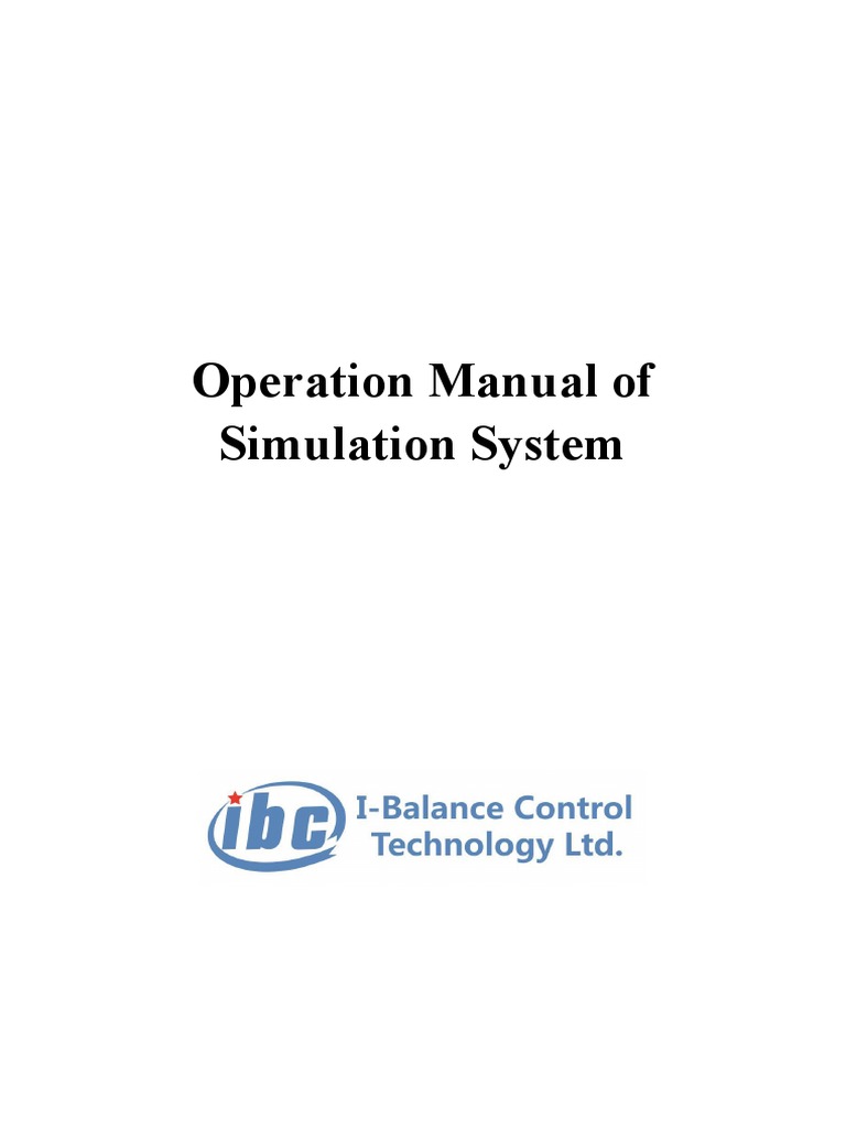 Operation Manual of Simulation SystemV1.0 | PDF | Simulation | Aircraft ...