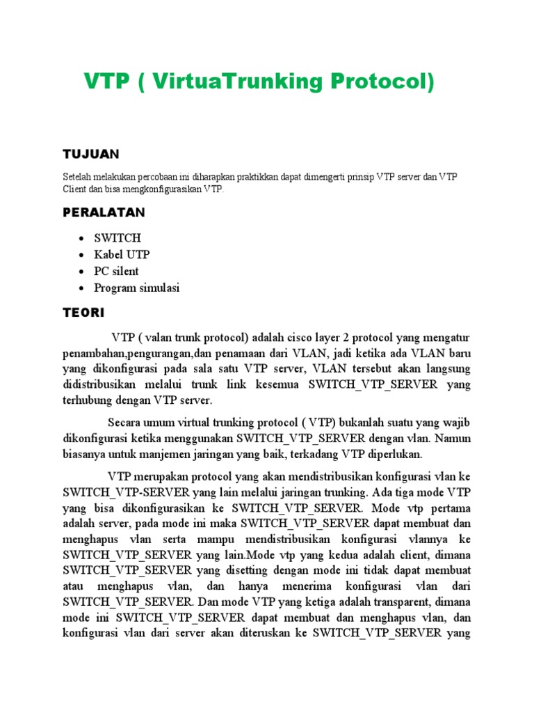 VTP Print | PDF | Griya & Taman | Komputer