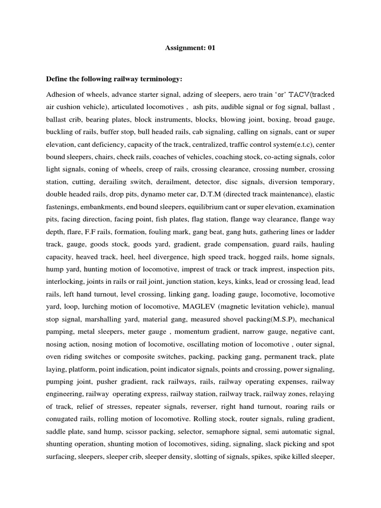 Comprehensive Railway Engineering Glossary | PDF | Rail Transport | Bridge