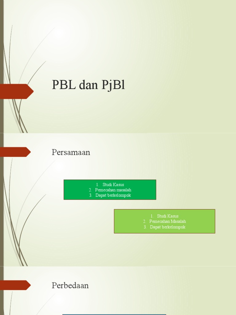 PBL Dan PJBL | PDF