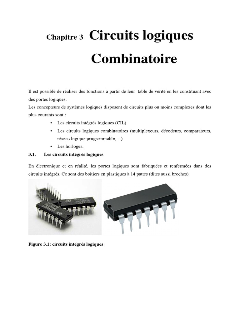 Circuits Logiques Combinatoires | PDF | CMOS | Multiplication