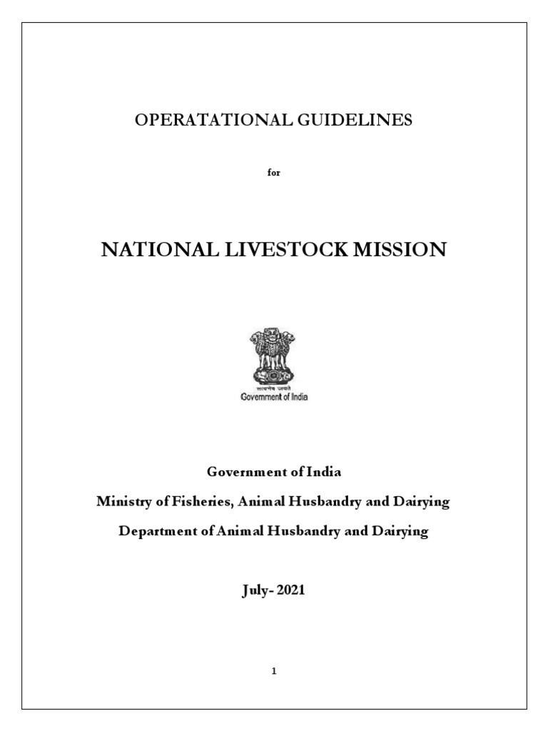 NLM Guidelines Final Approved by EC | PDF | Livestock