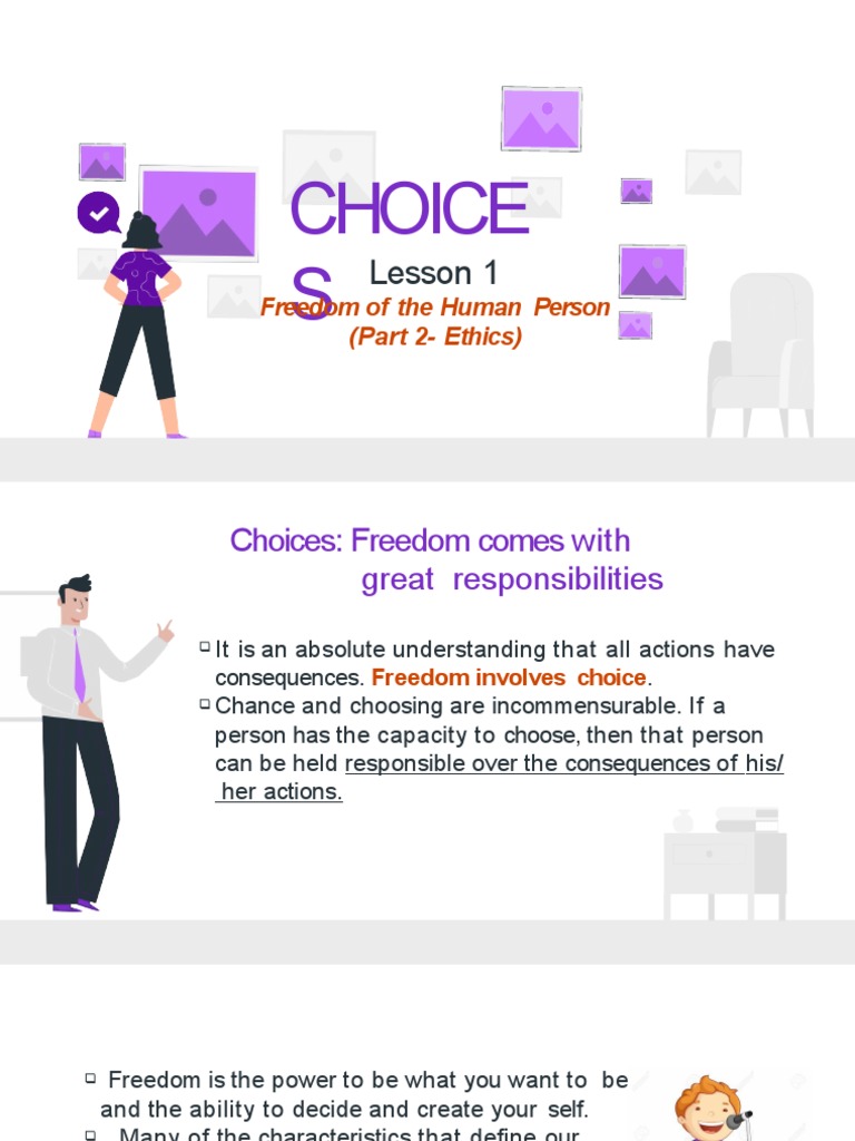 2ndquarter Lesson 1part 2 Choices | PDF | Free Will | Morality