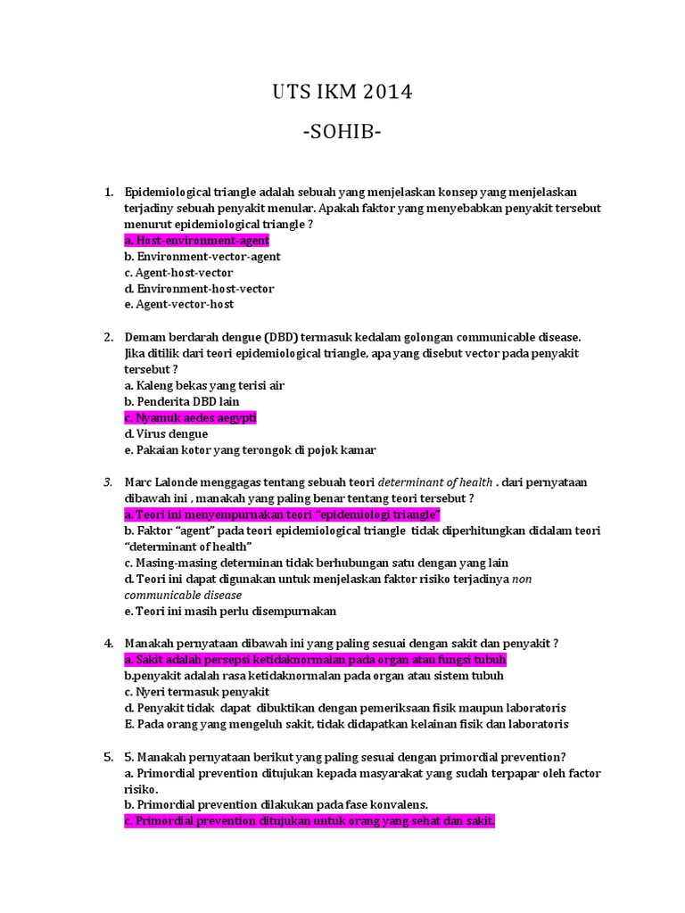 Uts Ikm 2014 | PDF | Pengembangan Diri | Sains & Matematika