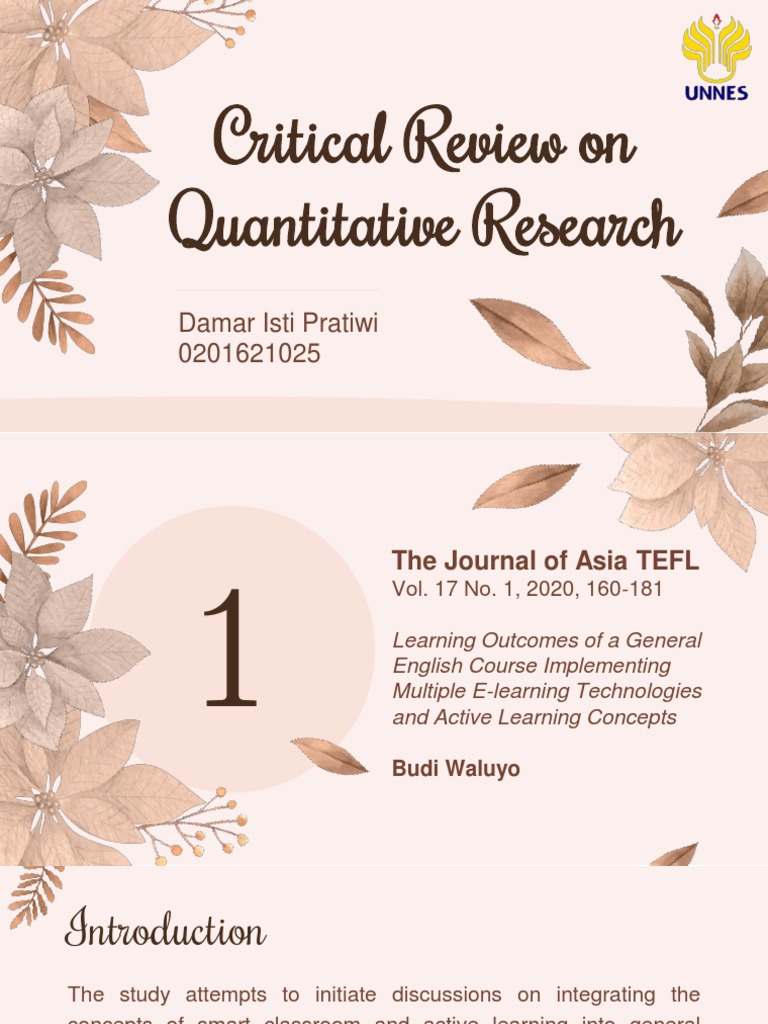 Damar Isti - 0201621025 - Quantitative Research | PDF | Educational Technology | Learning