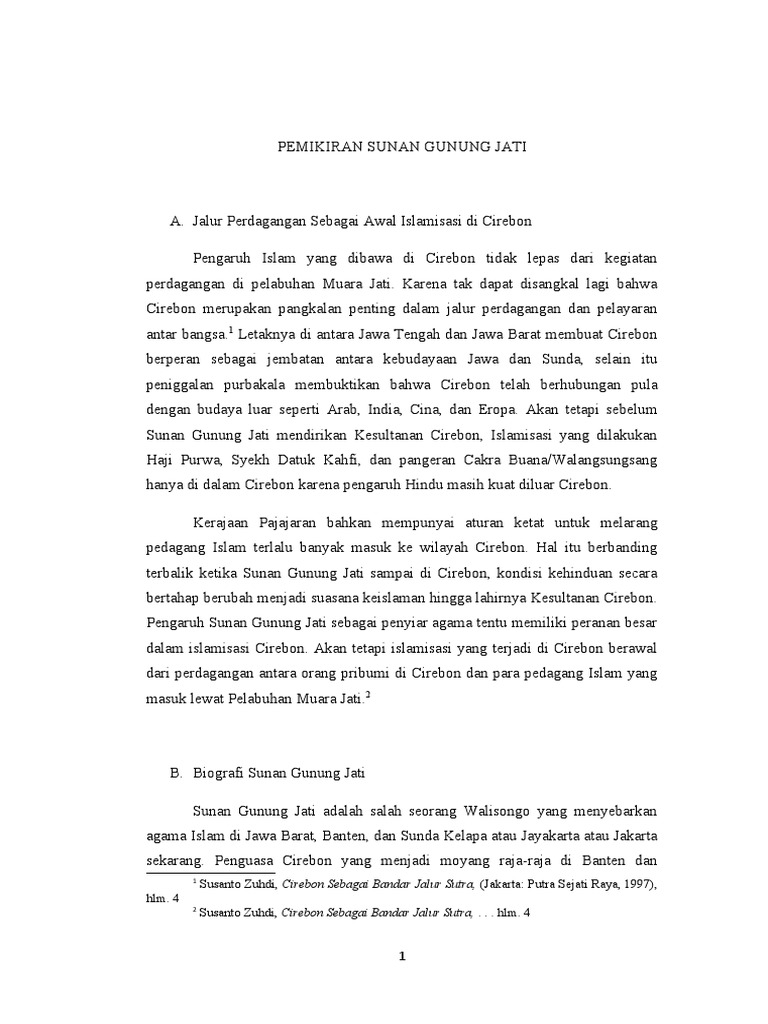 Pemikiran Sunan Gunung Jati | PDF