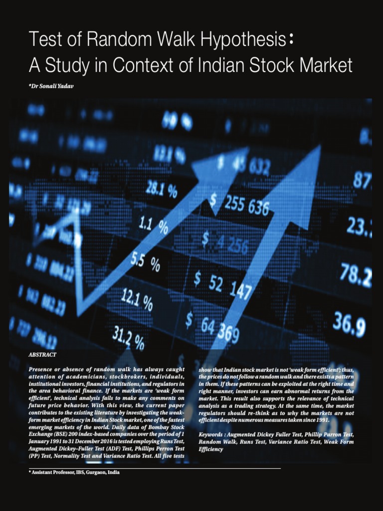 42 53 Test of Random Walk Hypothesis A Study in Context of Indian Stock ...