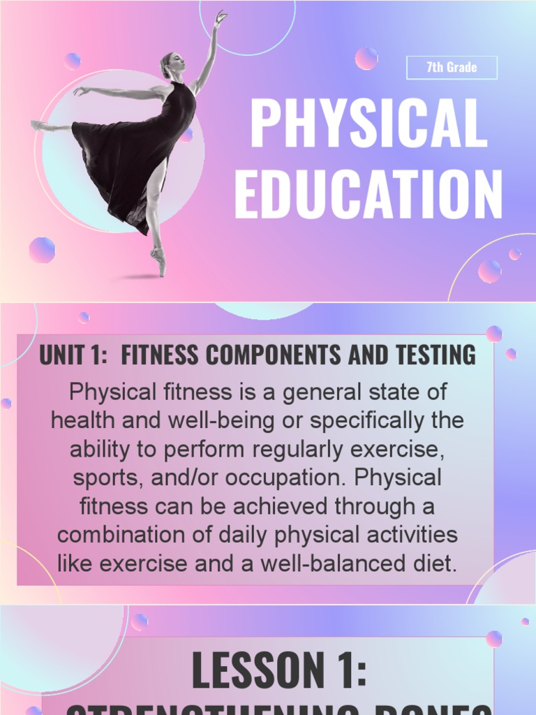 Grade 7 PE: Fitness Components Overview | PDF | Physical Fitness ...