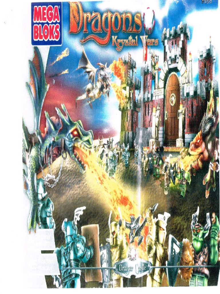 Mega Bloks - Dragons Krystal Wars - 9898 - Dragair Castle | PDF