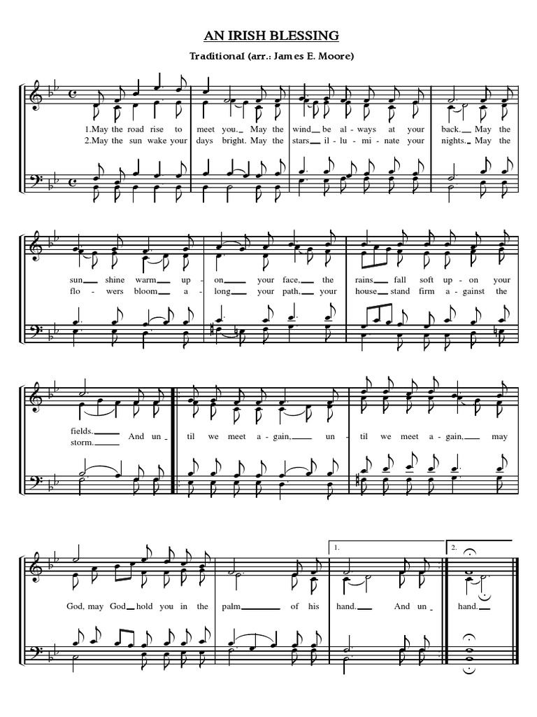 An Irish Blessing - Arr. James E.Moore | PDF