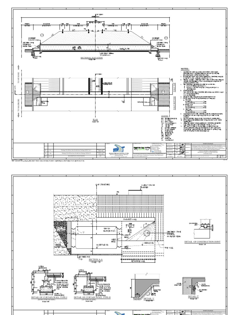 Typical General Arrangement Drawing of Box Culvert For New | PDF | Road ...