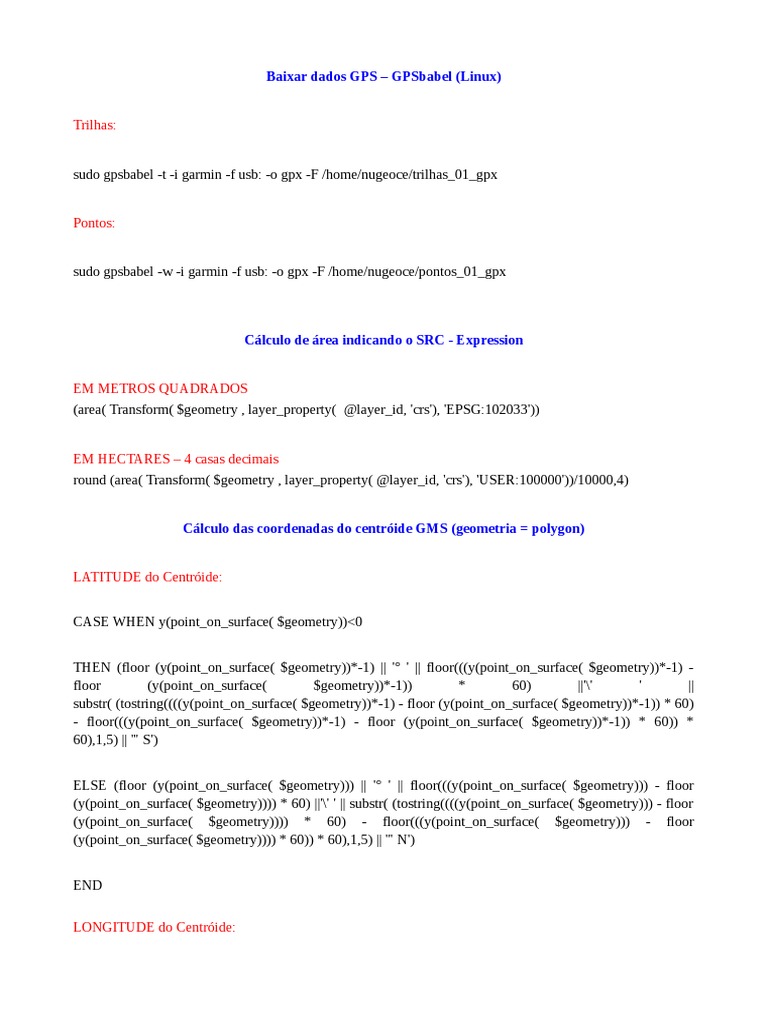 Expressoes Qgis | PDF