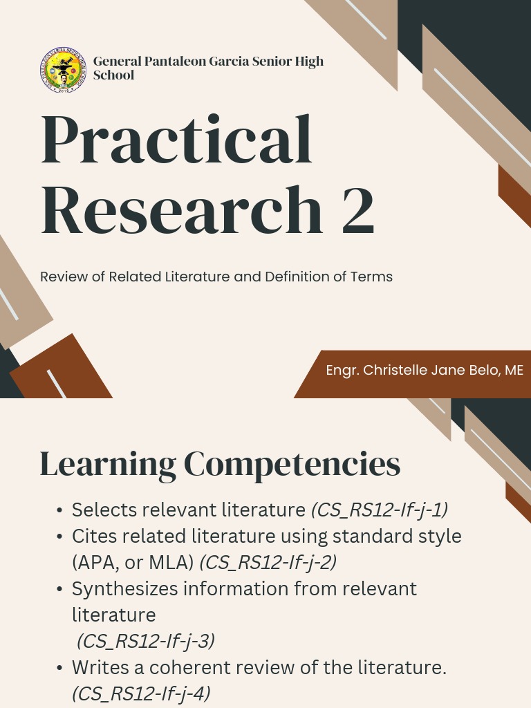 Review Of Related Literature RRL PDF Citation Systematic Review