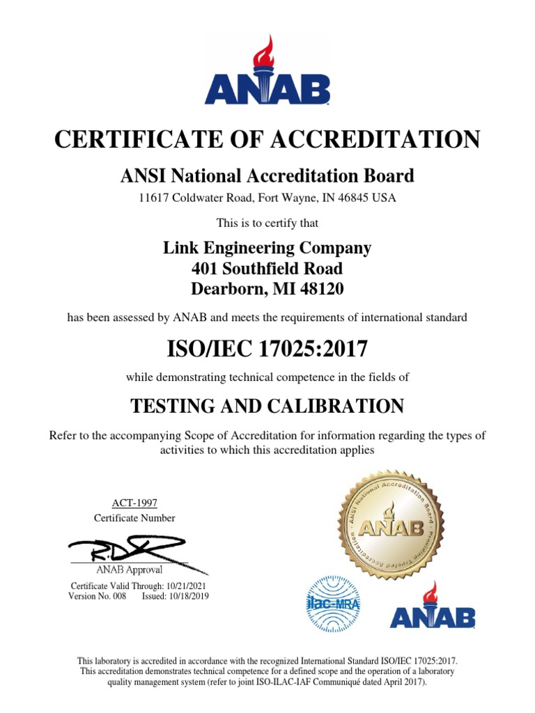 Link Engineering Dearborn Cert Scope V 008 | PDF | Vehicles | Brake